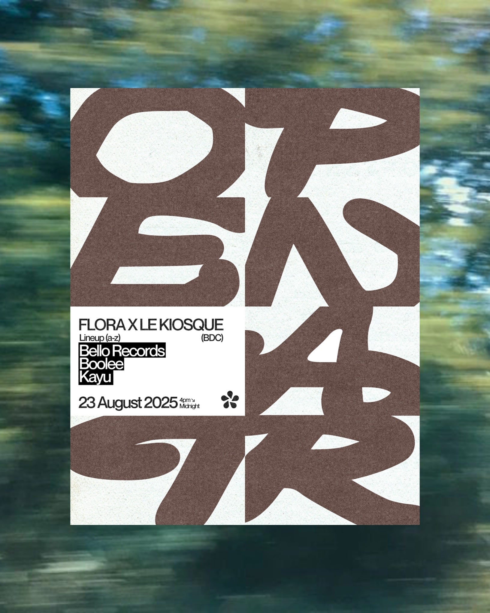 FLORA X LE KIOSQUE | FREE OPEN AIR (23.08) – Flora Brussels